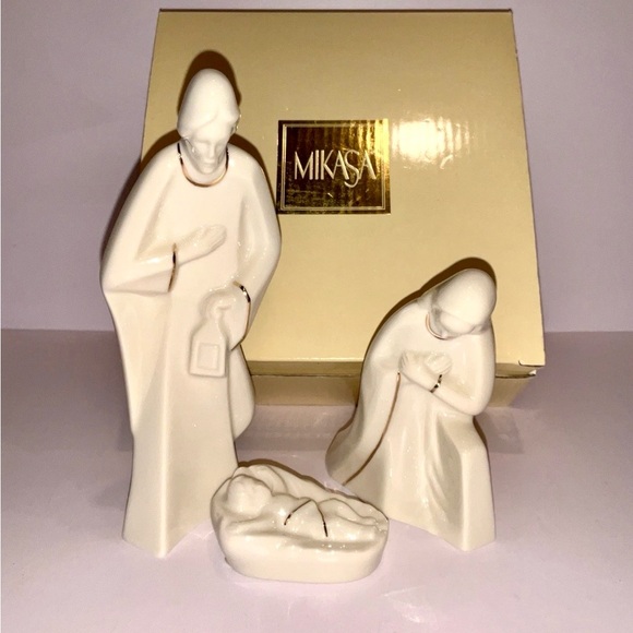 Lenox | Accents | Vintage Mikasa Holy Night Nativity Set Mary Joseph ...